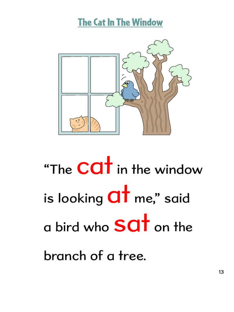 The Cat in The Window Phonic Read | PDF