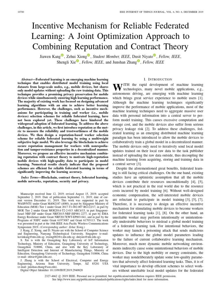 Incentive Mechanism for Reliable Federated Learning_ A Joint Optimization Approach to Combining ...
