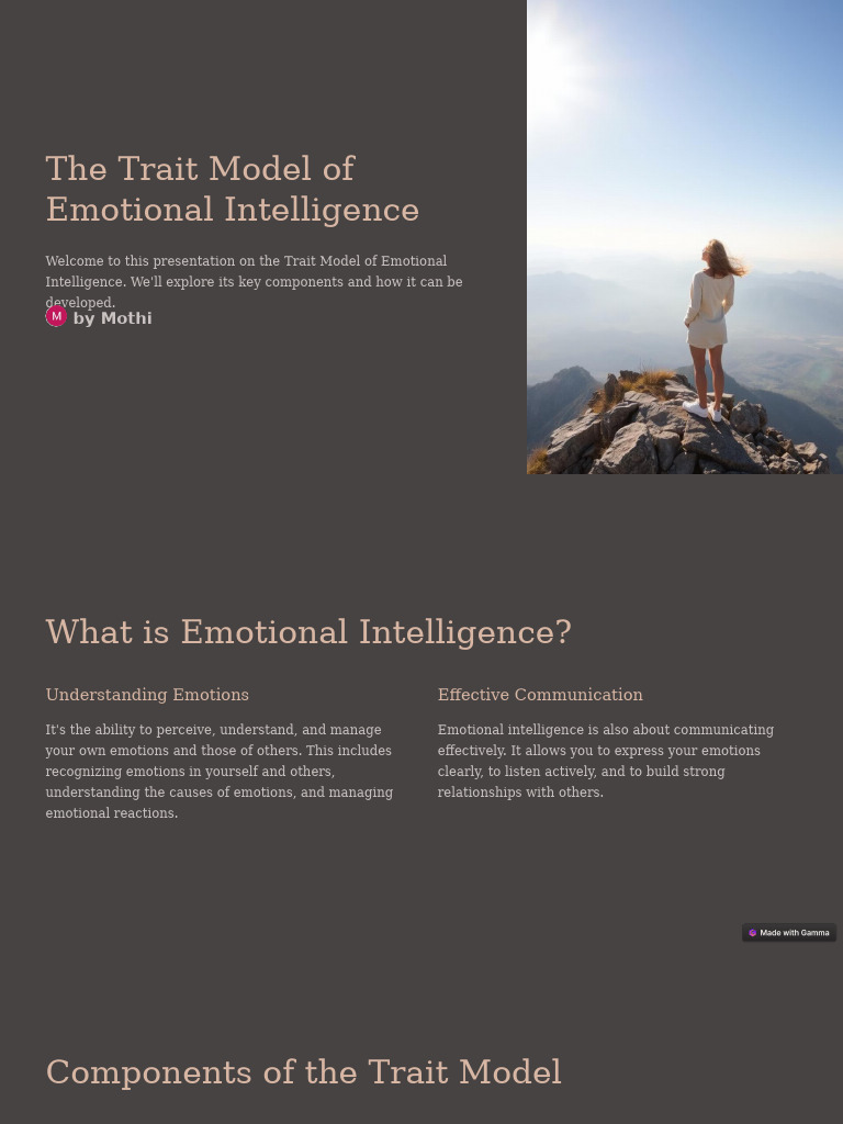 Trait Model of Emotional Intelligence | PDF | Emotions | Emotional ...