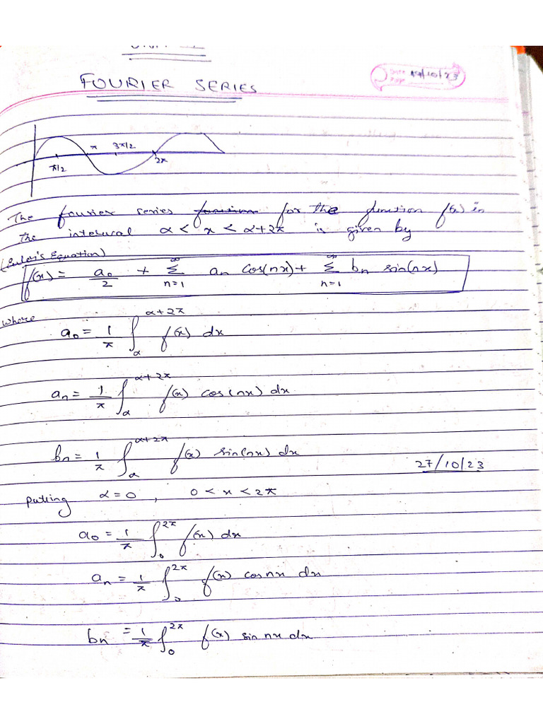 Fourier Series (Maths) | PDF