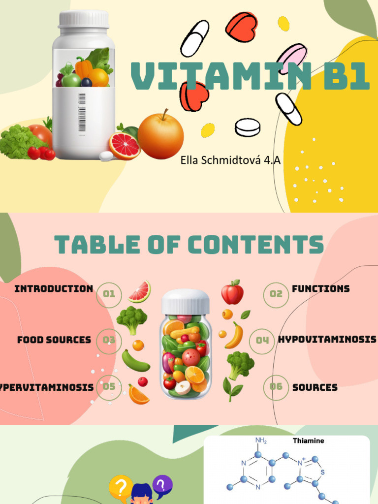 Vitamin B1: Functions and Sources | PDF