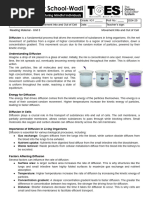 Effect of Surface Area on Diffusion Rate | PDF | Surface Area