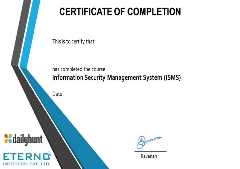 ISMS_#2_Information_Security_(We_all_are_responsible)-Completion_Certificate_101 | PDF