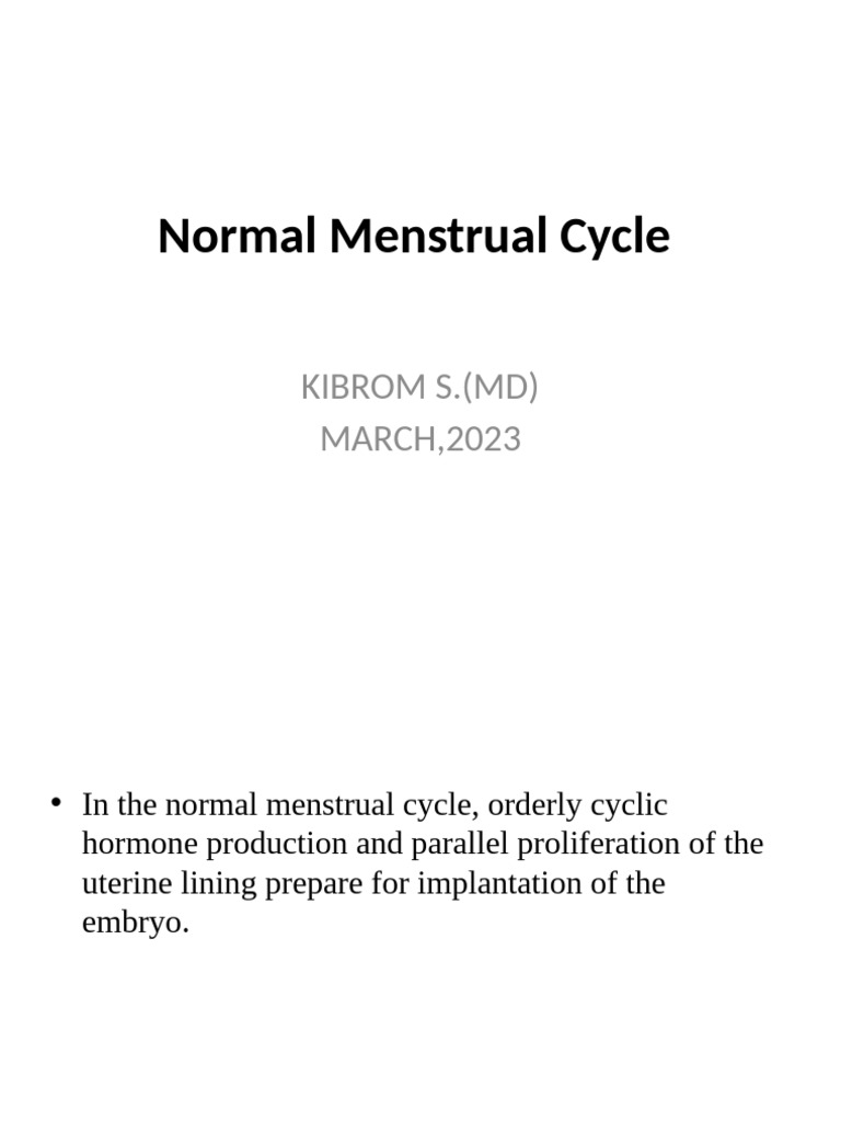 3.normal Menstrual Cycle | PDF | Menstrual Cycle | Luteinizing Hormone