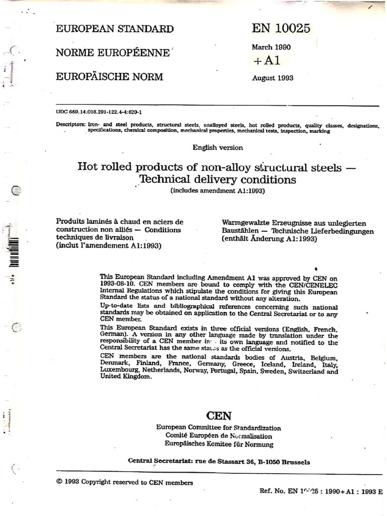 En 10025 A1 | PDF