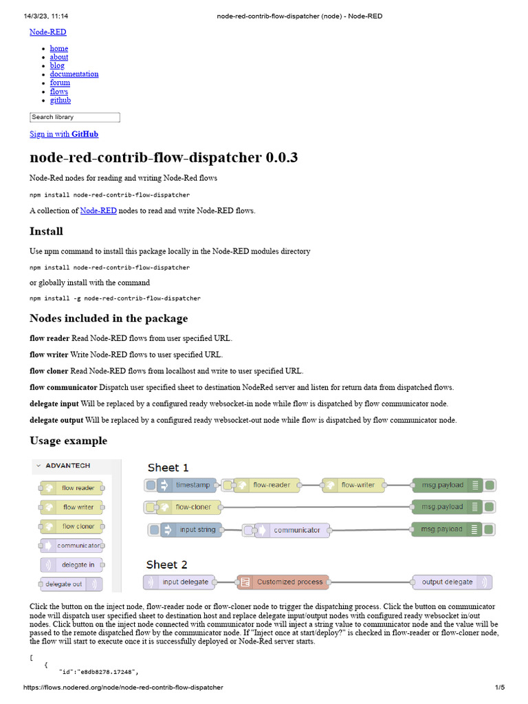 Node-RED - Contrib Flow Dispatcher (Node) | PDF | Trademark | Software Engineering