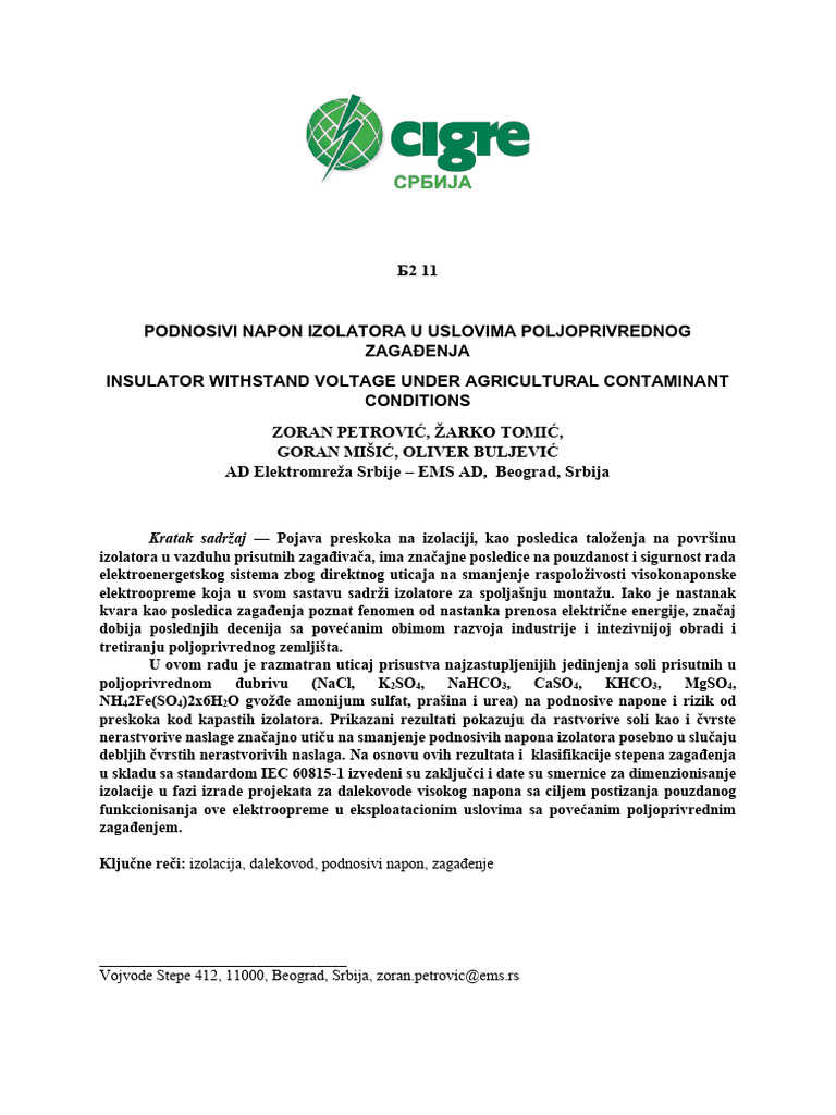 Б2 11 280_Zoran Petrovic_Zarko Tomic_Podnosivi napon izolatora u ...