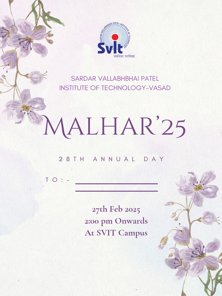 Malhar Invitation | PDF