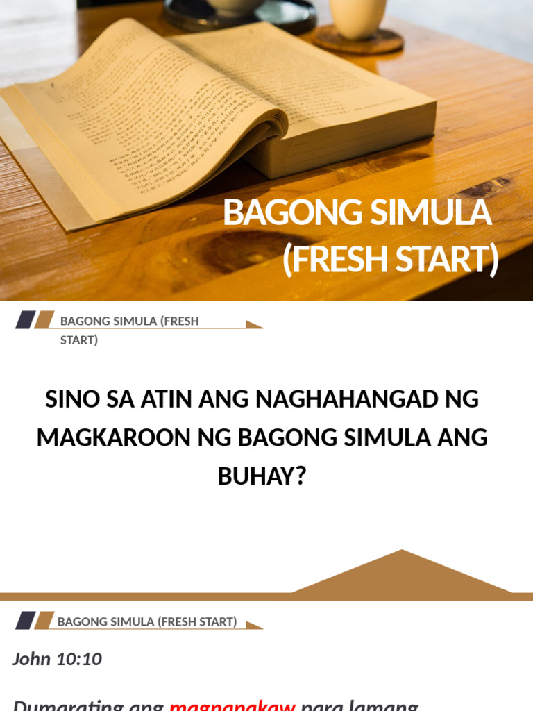 BAGONG SIMULA (FRESH START) | PDF