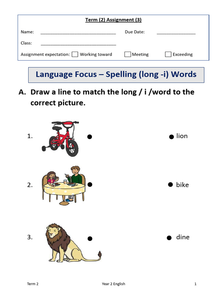 Y2 - T2 English Assignment 3 | PDF