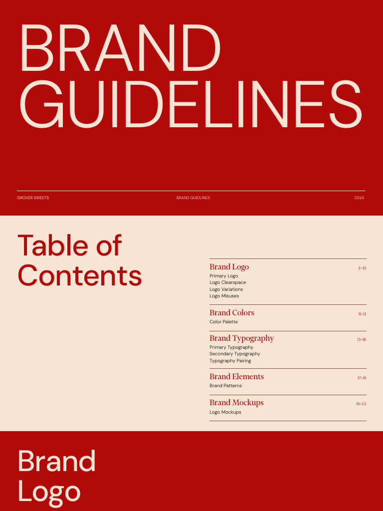 Brand Guidelines - Grover Sweets | PDF | Logos | Typography