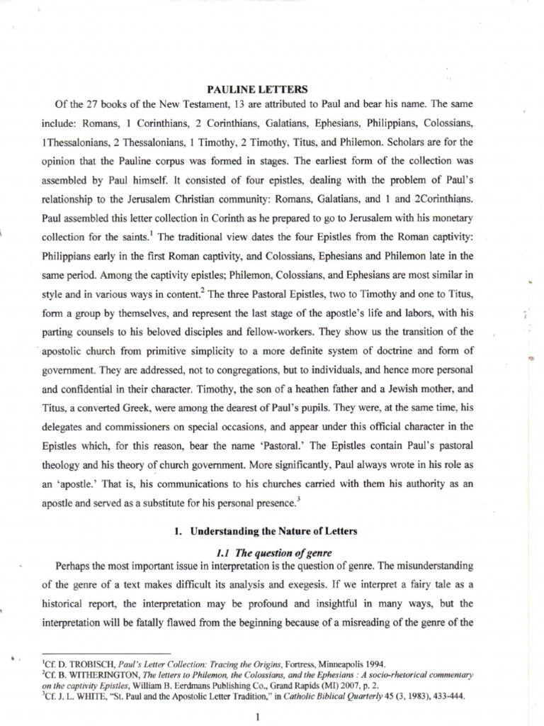 Pauline Letters | PDF