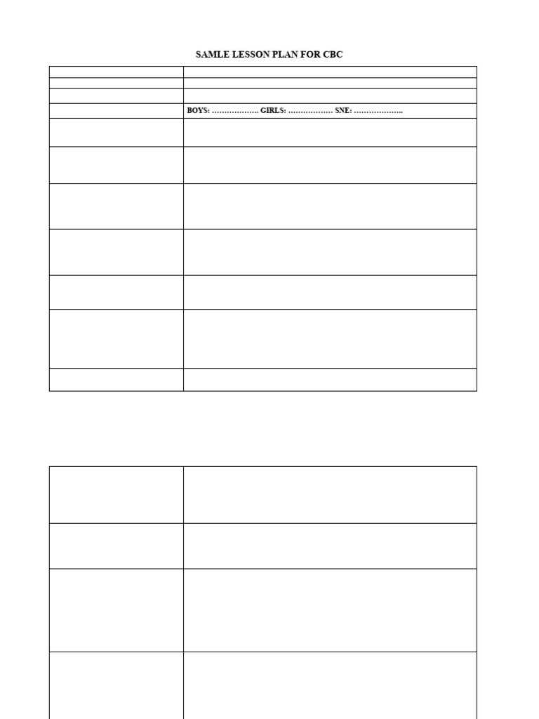 Lesson Plan 2025 | PDF