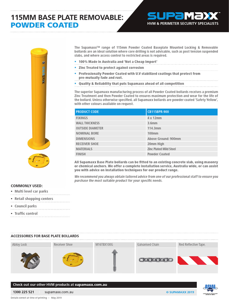 115 Removable Base Plate Range - PC - FA | PDF | Building Engineering ...