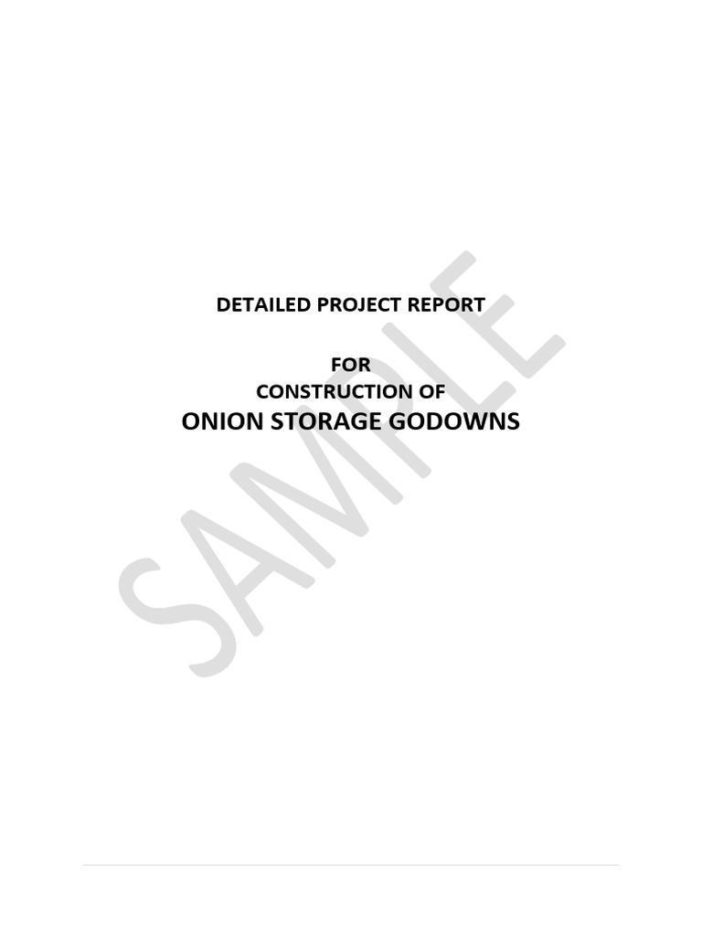 Onion Storage Godown Project Report | PDF | Depreciation | Structural Steel