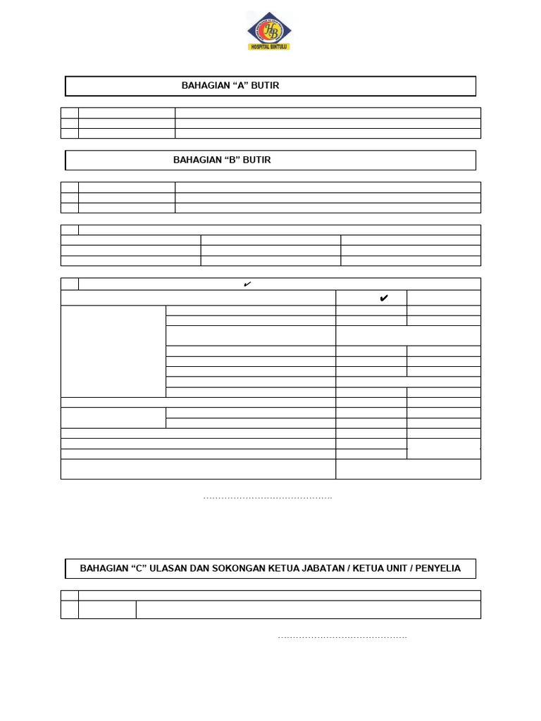 Borang Permohonan Menjalankan Tugas Rasmi Di Luar Ibu Pejabat | PDF