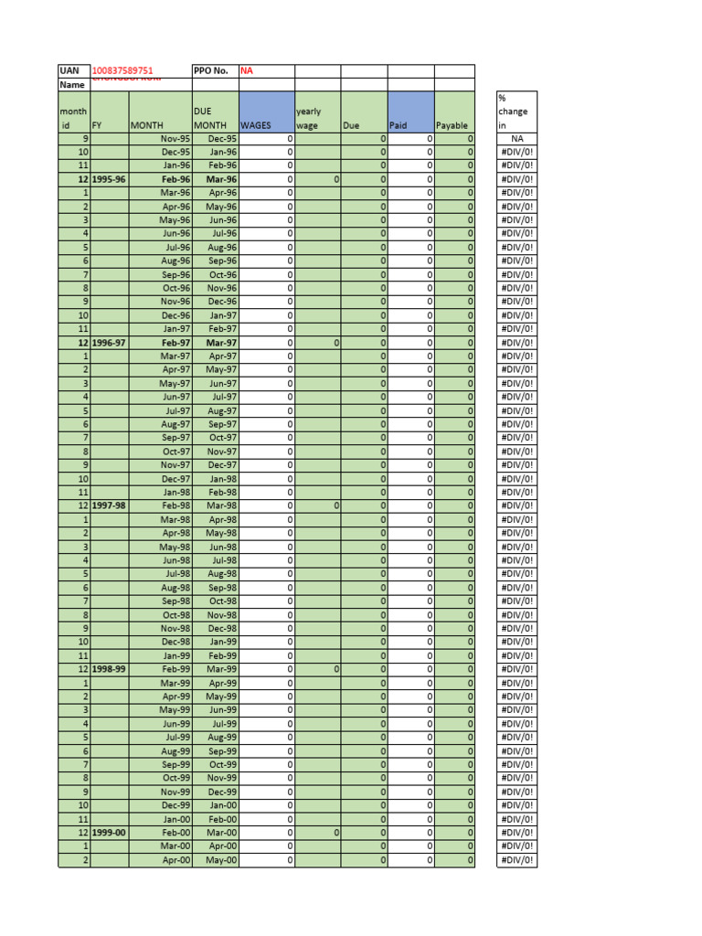 Monthly Wage Payment Records | PDF