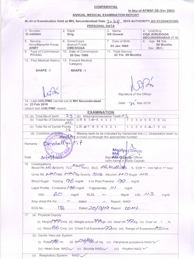 Annual Medical0001 | PDF