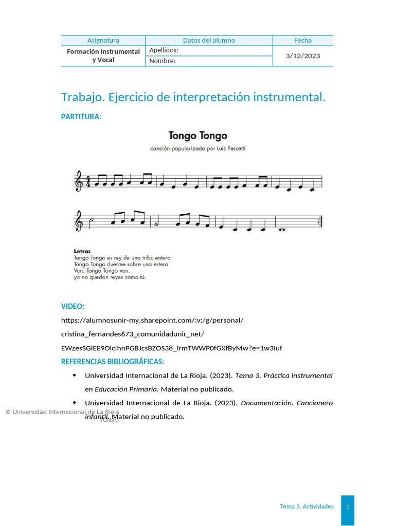 Formacion Instrumental y Vocal | PDF