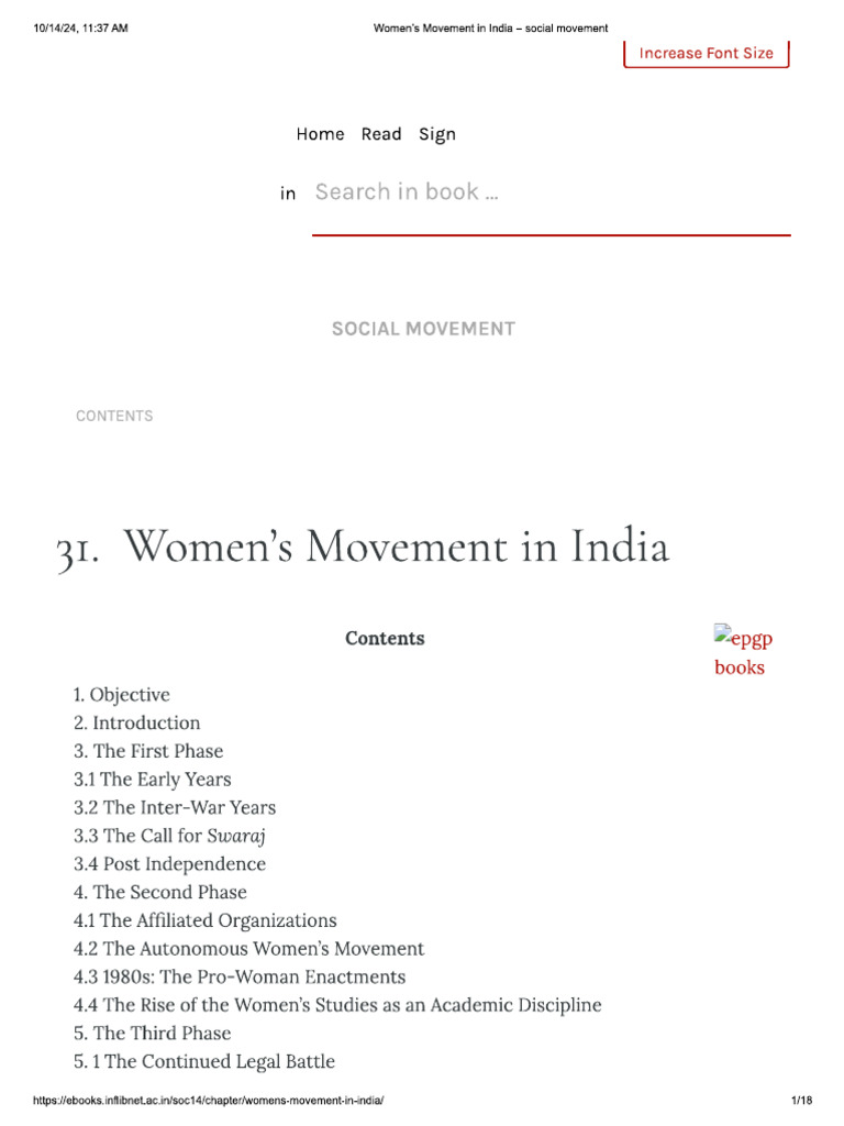 Womens's Movement in India | PDF