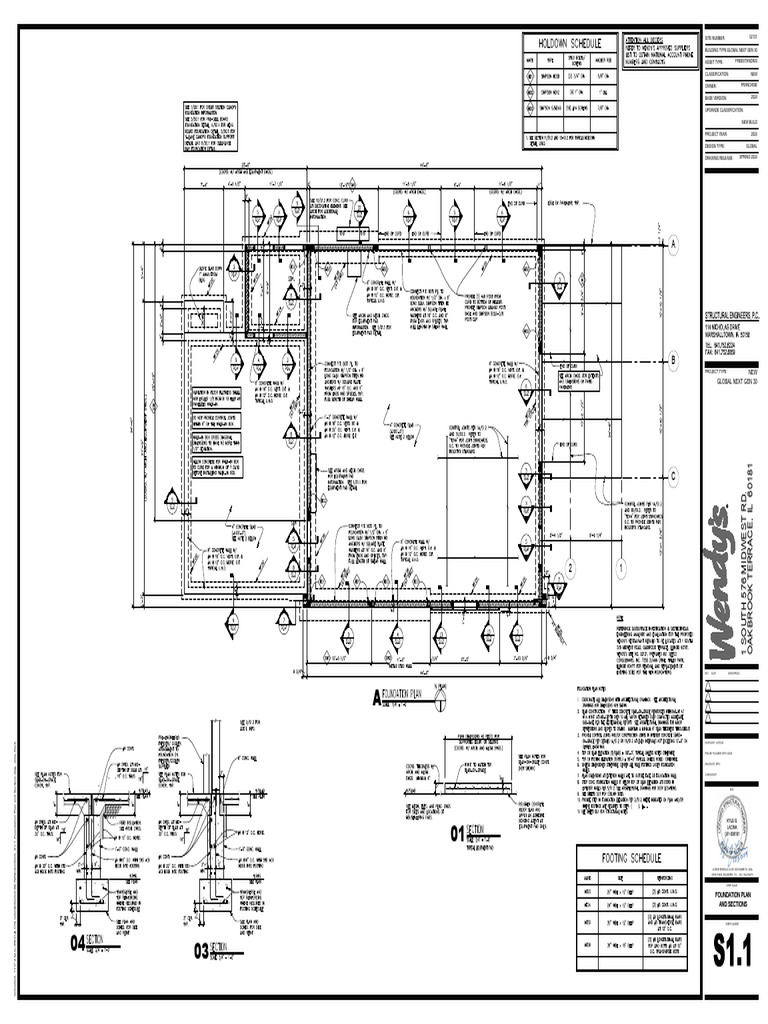 s1.1 Foundation Plan and Sections Rev.0 1741290433 | PDF