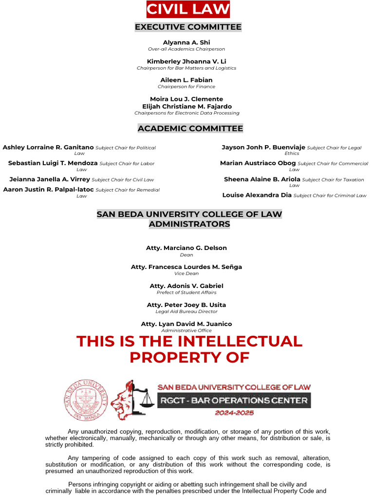 2024 LMT Civil Law | PDF | Tort | Tortious Interference