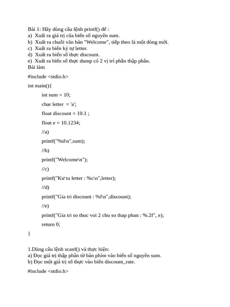 Tuan 8 Bai Tap | PDF