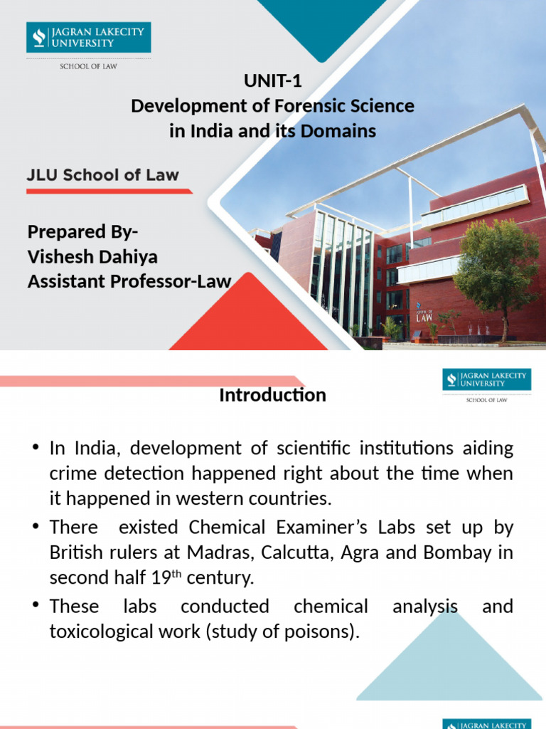 Forensic Science Development in India | PDF