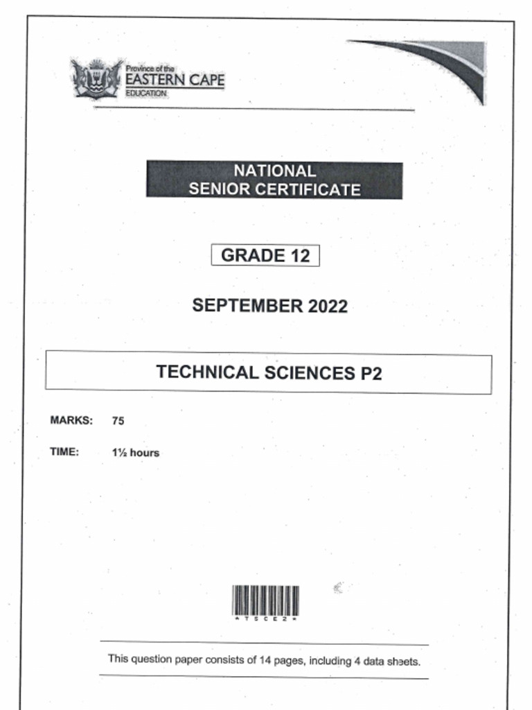 2022 EC TecSci GR 12 Sep Exam P2 Eng | PDF