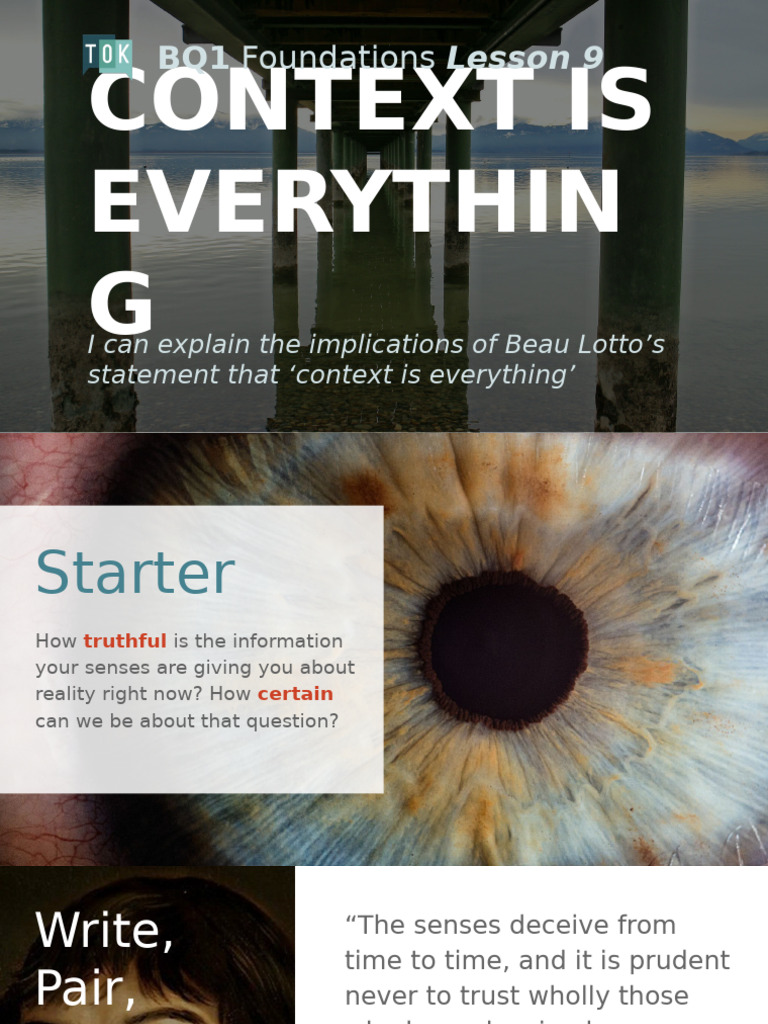1.9 - Context - Is - Everything TOK | PDF | Knowledge | Epistemology