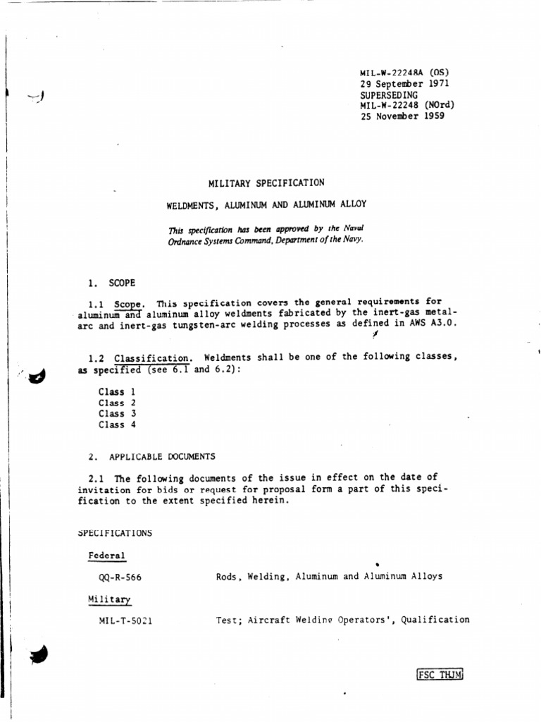 MIL-W-22248 and MIL-STD-889B Overview | PDF