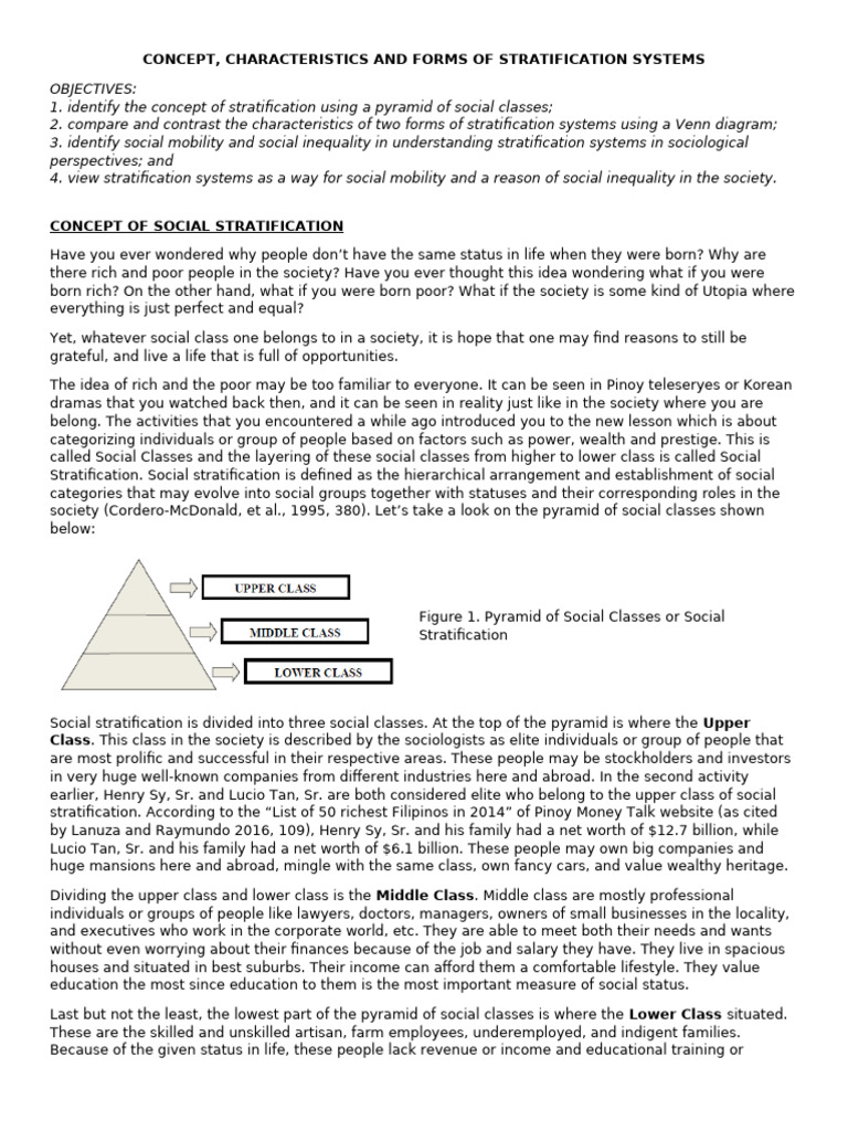 CONCEPT-CHARACTERISTICS-AND-FORMS-OF-STRATIFICATION-SYSTEMS | PDF ...