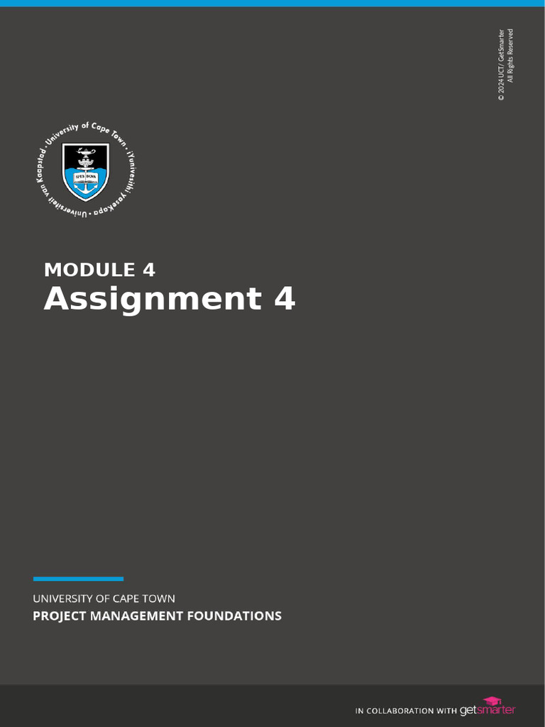 UCT PM Module 4 - Assignment 4 | PDF | Risk | Outsourcing