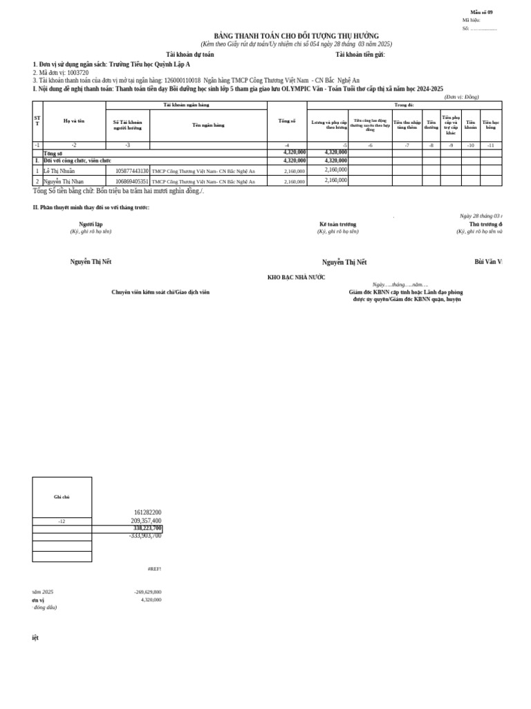 c09 Thanh Toán Bồi Dưỡng Cô Nhuần- c Nhạn | PDF