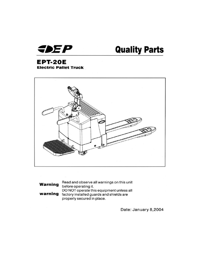EP Forklift Part Manual EPT-20E | PDF | Axle | Pump