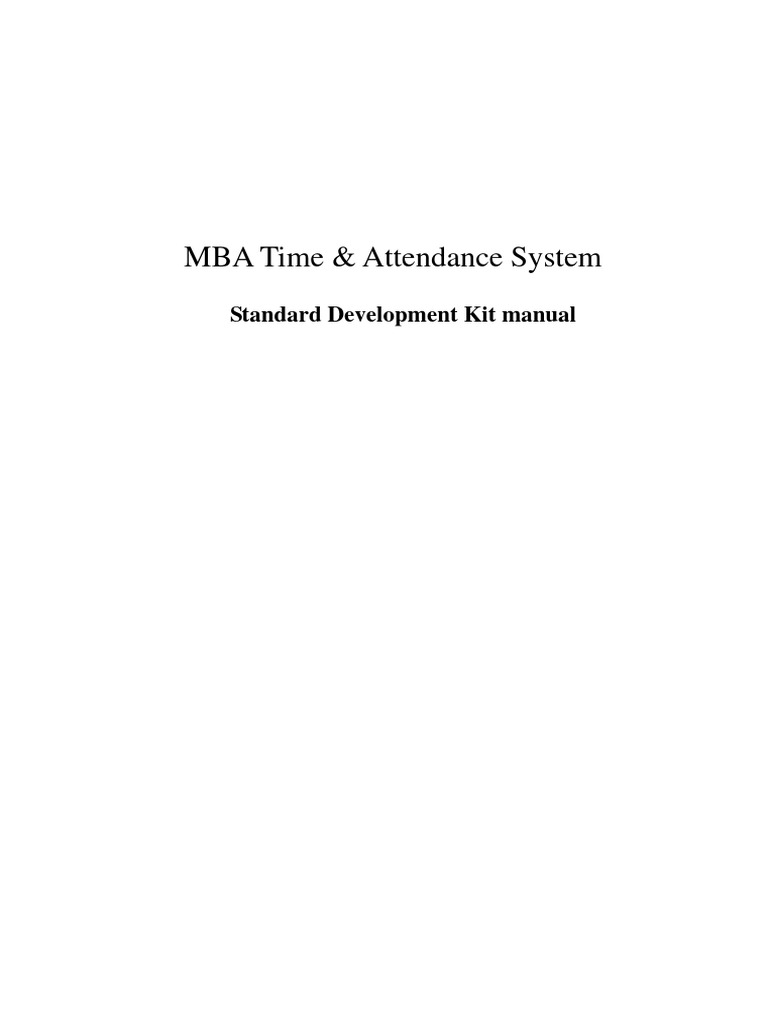 MBA Time&AttendanceSystem_manual | PDF | Boolean Data Type | Parameter (Computer Programming)