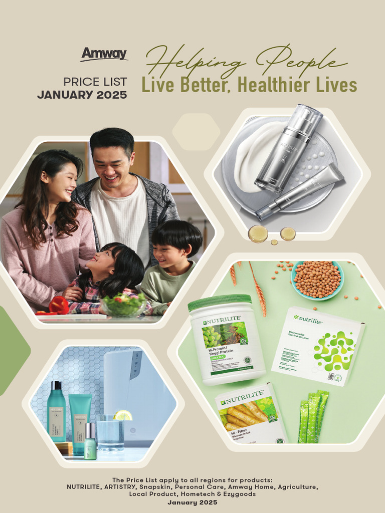 Amway Products Price List January 2025 | PDF | Detergent | Value Added Tax