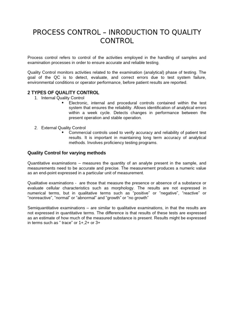 Process Control Introduction | PDF