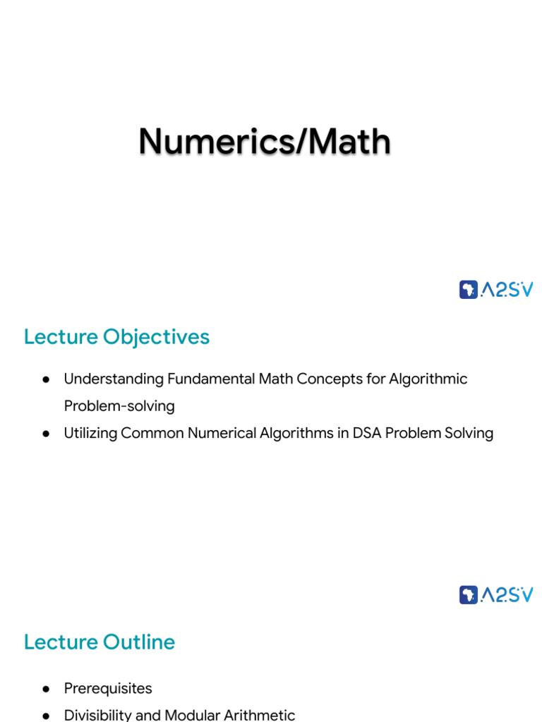Numerics Lecture - With Code | PDF | Factorization | Prime Number