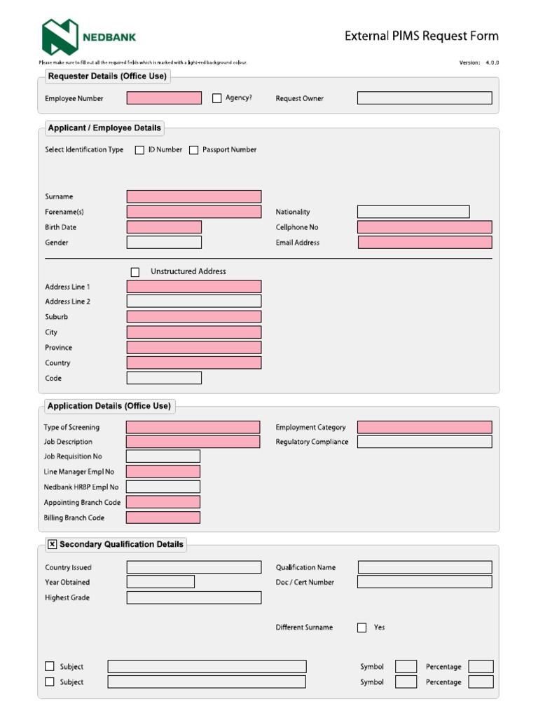 External - Request - Form - V4 - 0. 2 | PDF