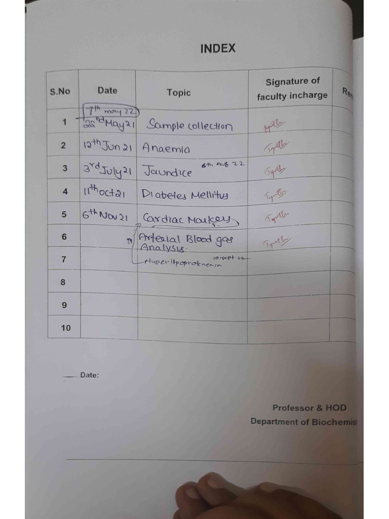 Biochemistry Log Book | PDF