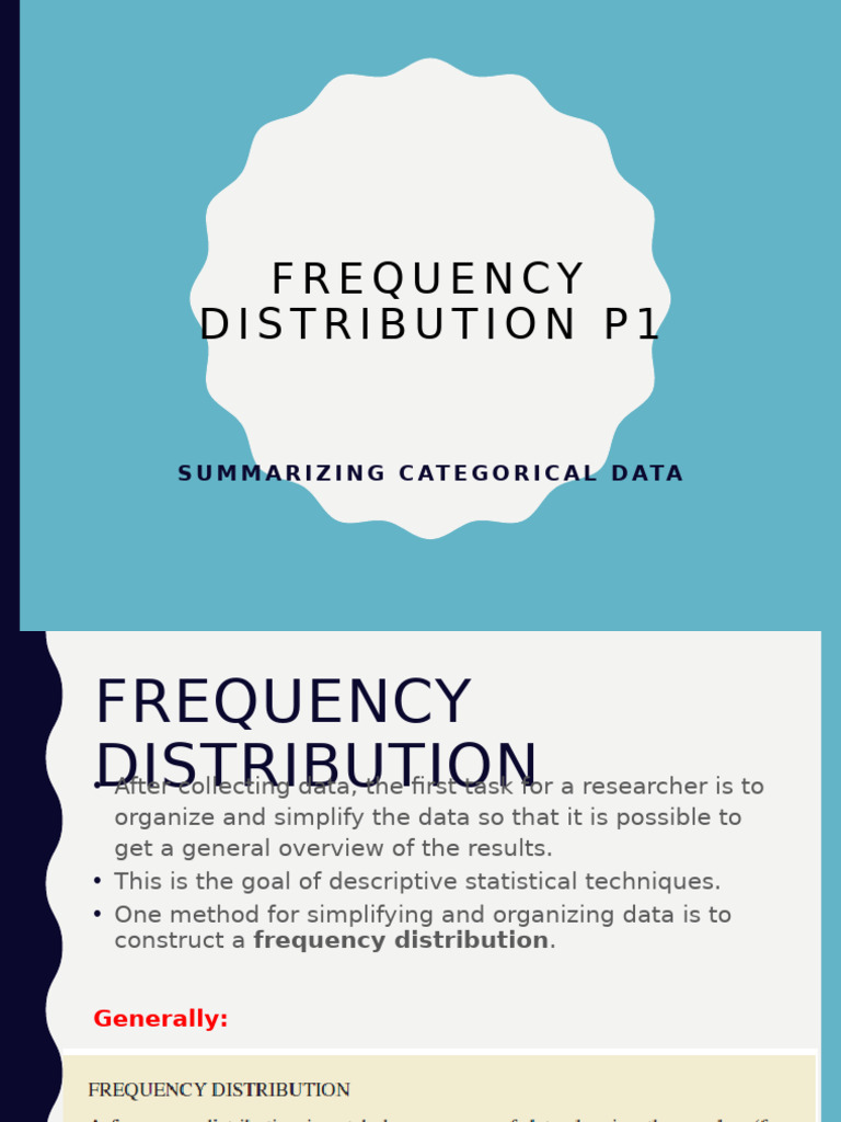 6 Frequency Distribution - Categorical Data | PDF