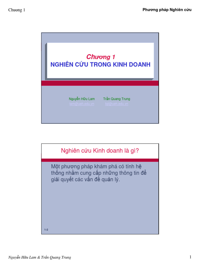 Chap01-Nghien Cuu Trong Kinh Doanh | PDF