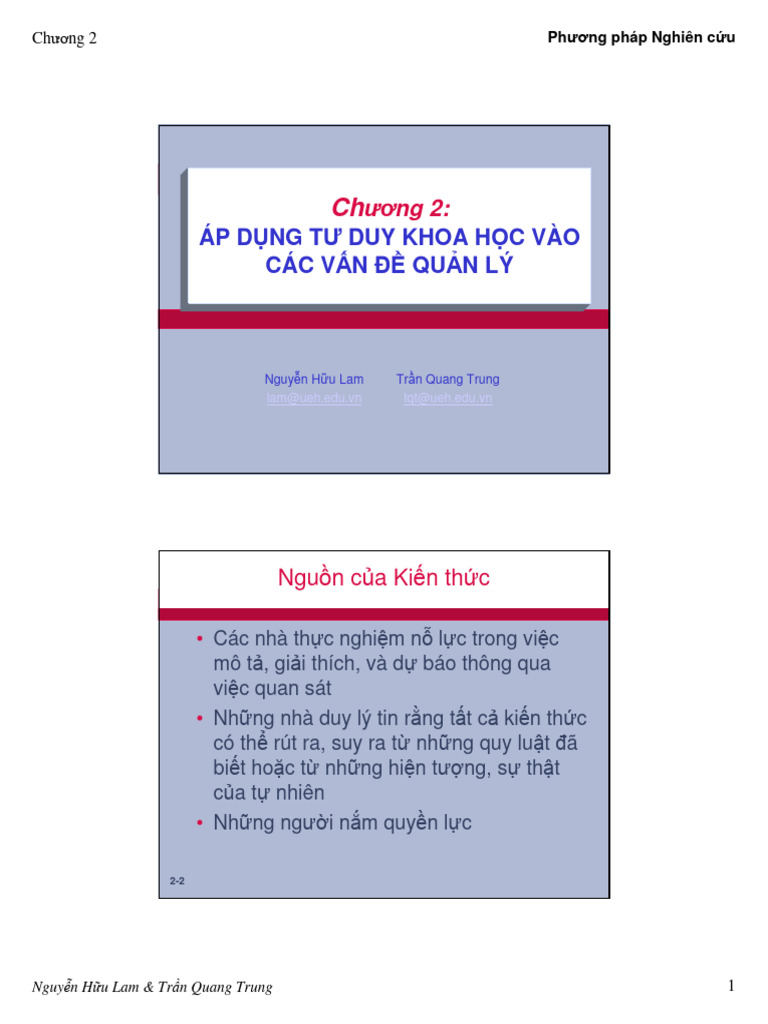 Chap02-Ung Dung Tu Duy Khoa Hoc Vao Cac Van de Quan Ly | PDF