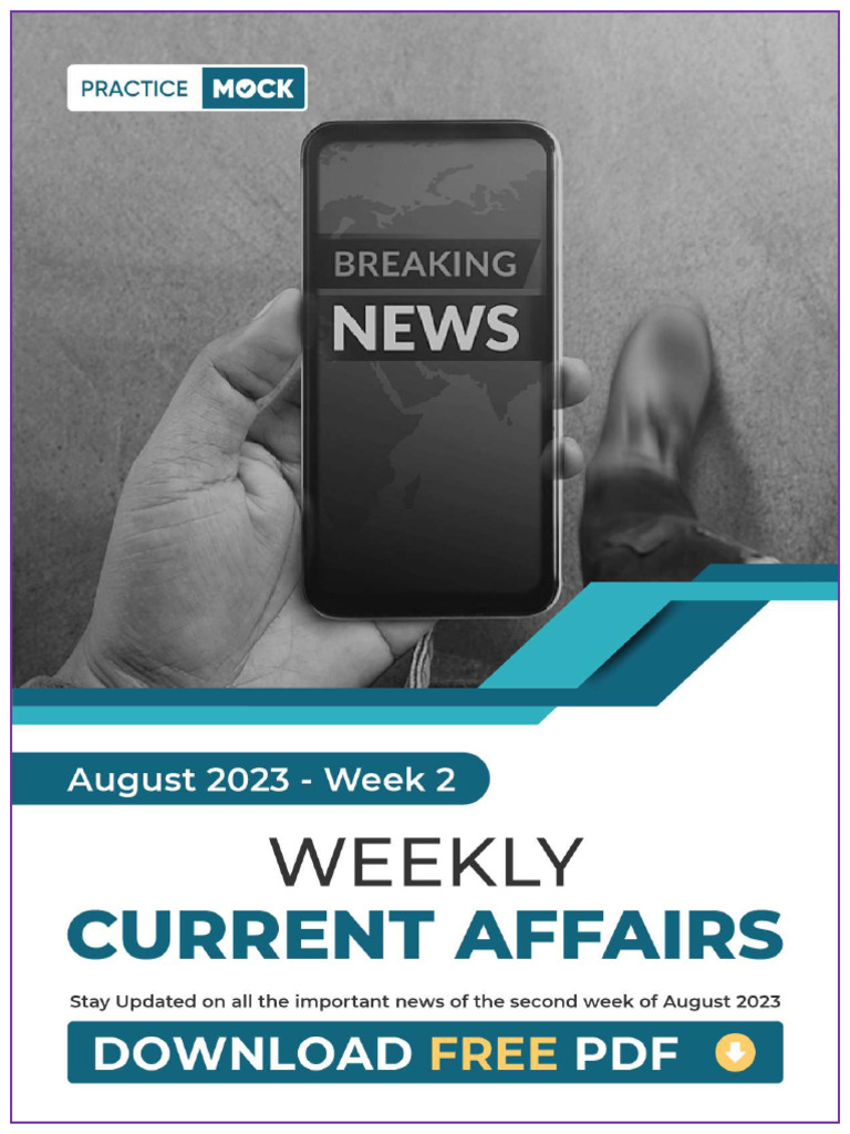 Weekly Current Affairs August 2023 Week 02 - Compressed | PDF | Gross ...