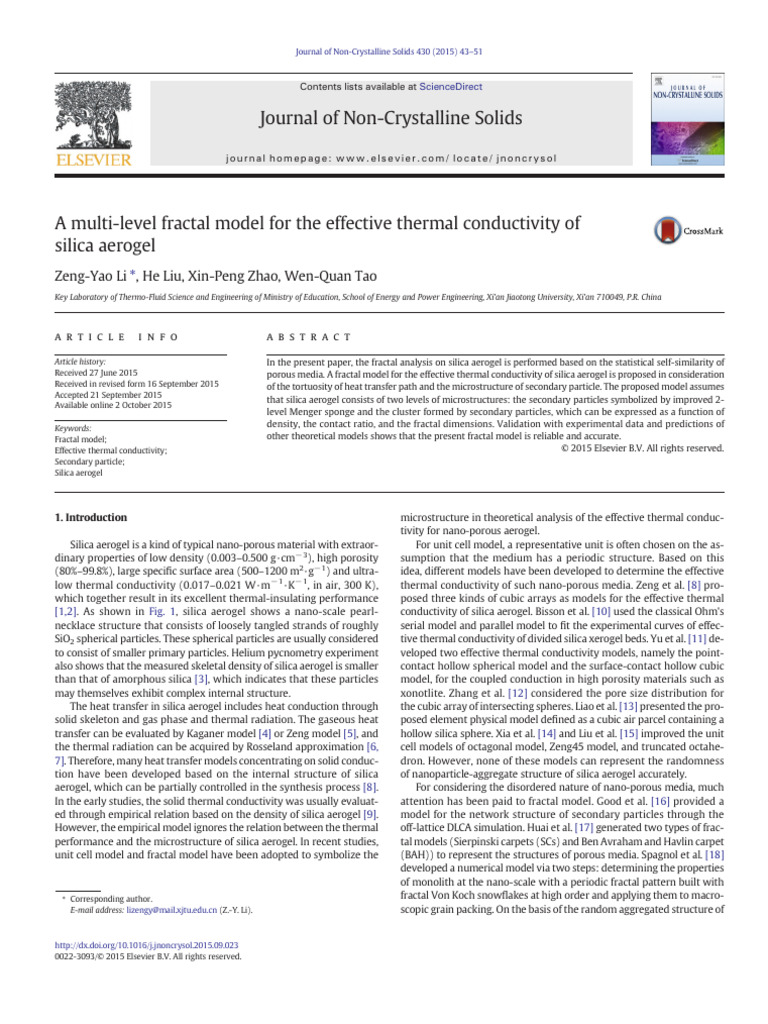 2015-Journal of Non-Crystalline Solids-A Multi-Level Fractal Model For ...