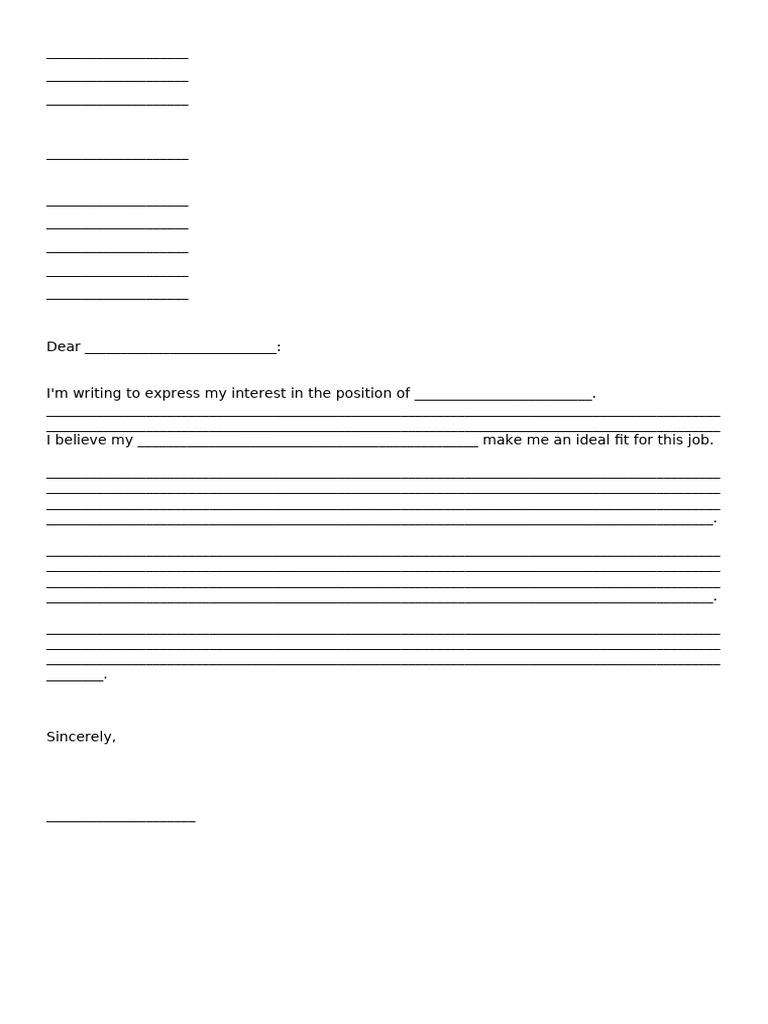 Letter Template | PDF