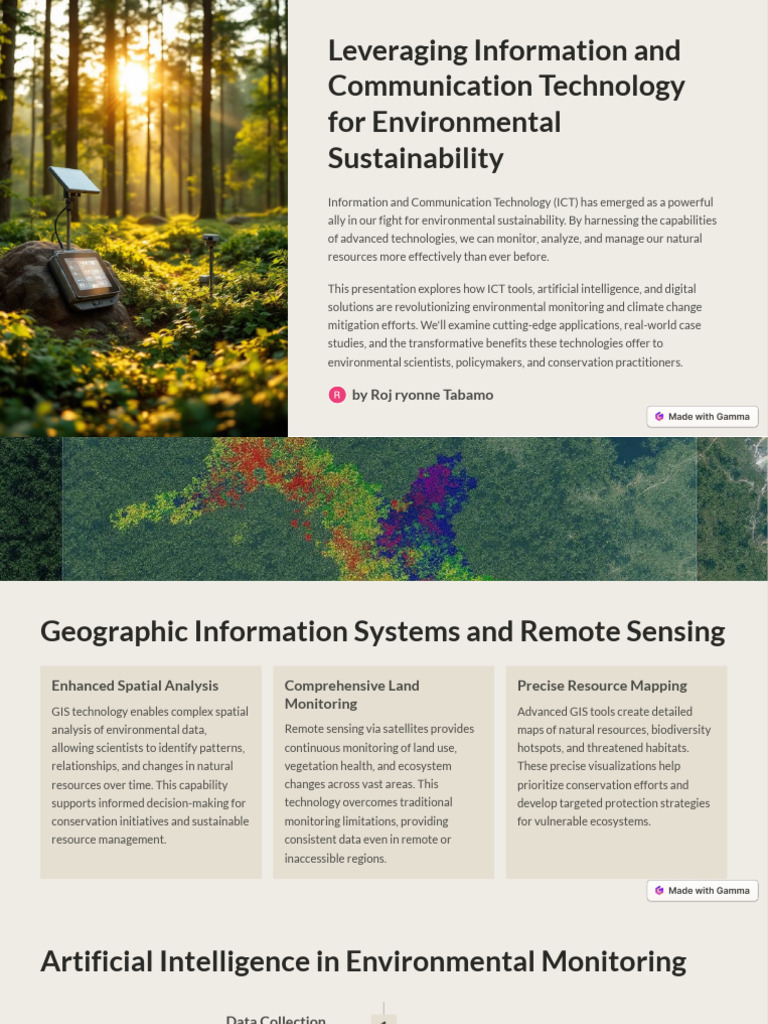 Leveraging Information and Communication Technology For Environmental ...