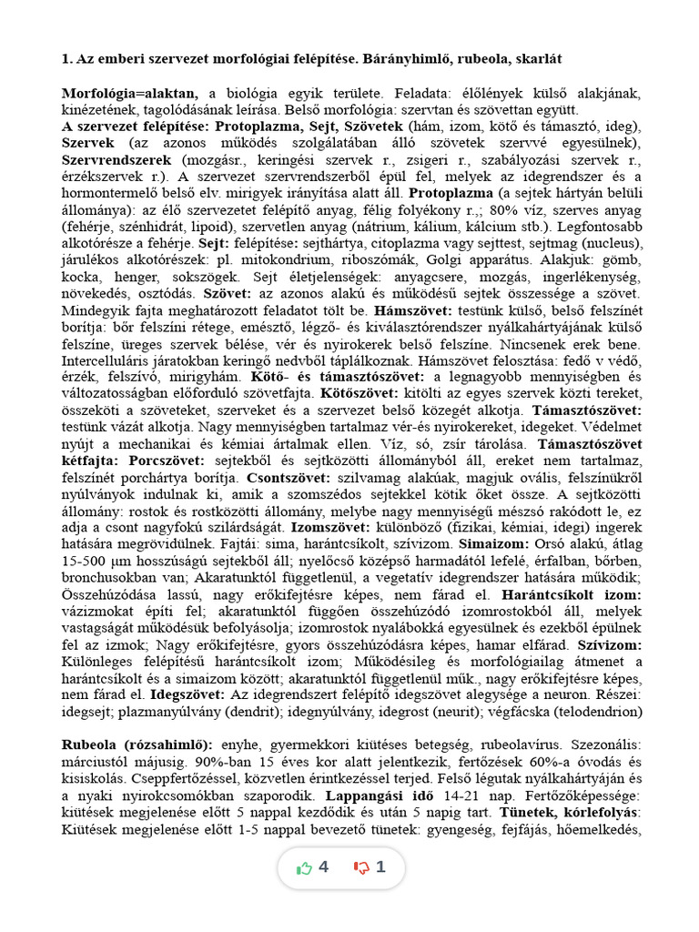 Anatomia Tetelek Gyogypedagogia Szak - Compress | PDF