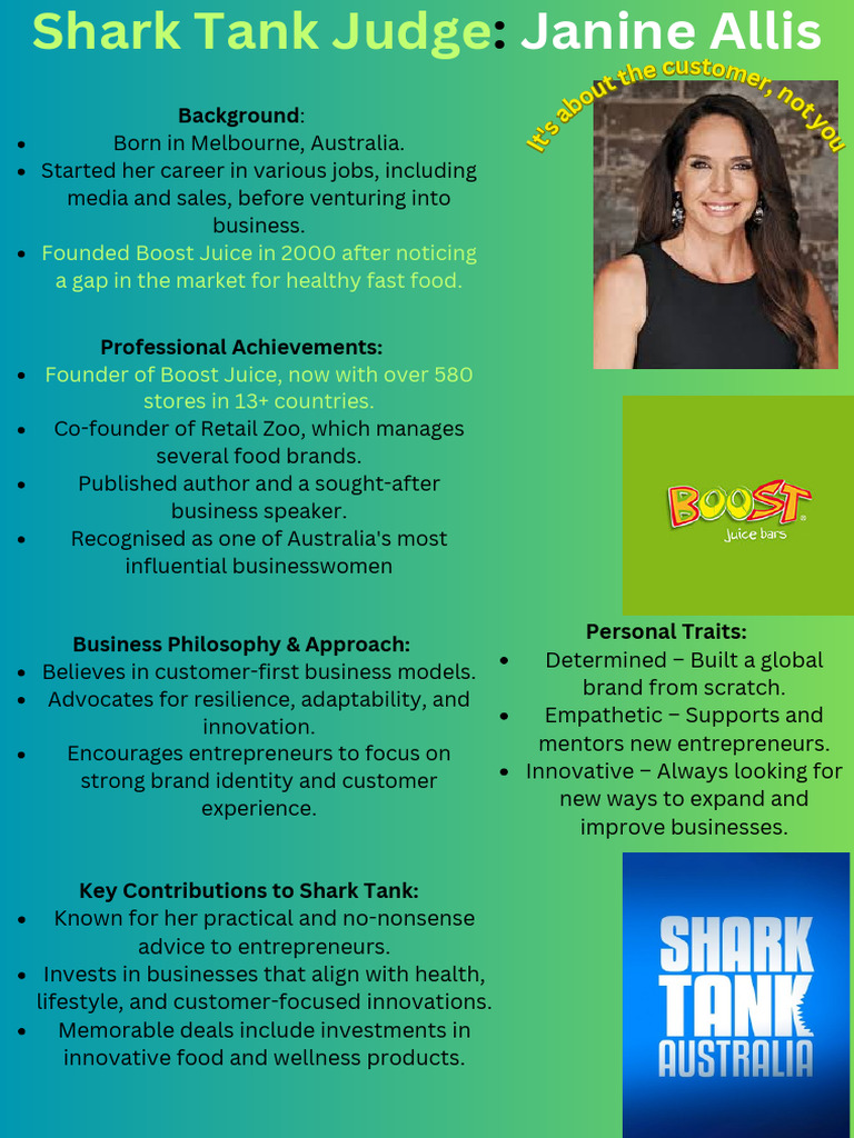 Shark Tank Judge - Janine Allis | PDF